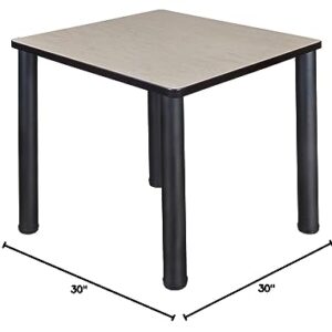 Kee 30" Square Breakroom Table- Maple/ Black