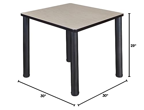 Kee 30" Square Breakroom Table- Maple/ Black