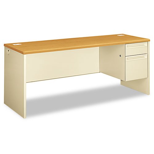 HON 38856Rcl 38000 Series Right Pedestal Credenza, 72W X 24D X 29-1/2H, Harvest/Putty