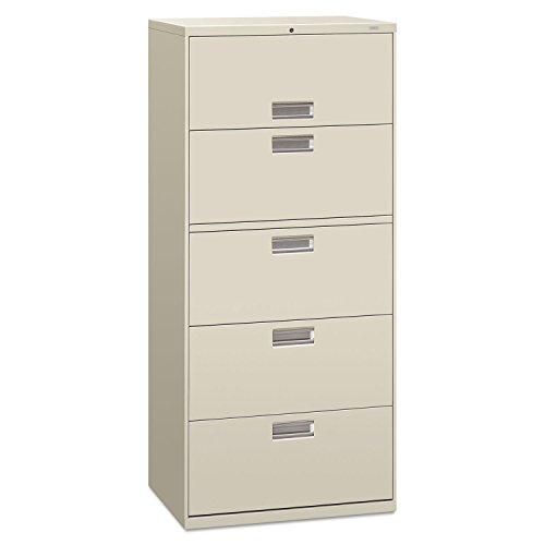 HON 675LQ 600 Series Five-Drawer Lateral File, 30w x 19-1/4d, Light Gray