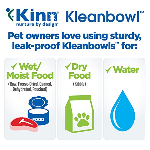 Kinn Kleanbowl Disposable Dog Food Bowls, 8 oz (Pack of 50) - Frame System Refills, Compostable Cat Food Bowls, Leakproof for Pet Feeding