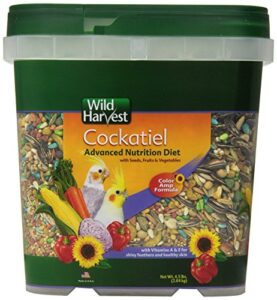 wild harvest wh-83541 wild harvest advanced nutrition diet for cockatiels, 4.5-pound