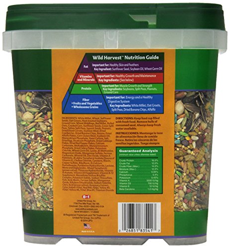 Wild Harvest WH-83541 Wild Harvest Advanced Nutrition Diet for Cockatiels, 4.5-Pound