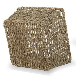 The Lucky Clover Trading Sea Grass Square Utility, Small Basket, Natural