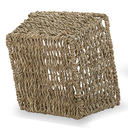 The Lucky Clover Trading Sea Grass Square Utility, Small Basket, Natural