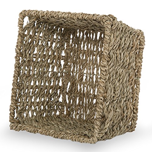 The Lucky Clover Trading Sea Grass Square Utility, Small Basket, Natural