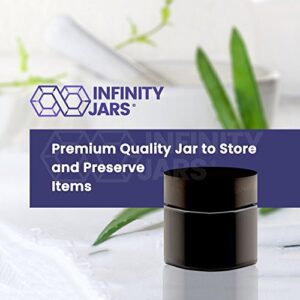 Infinity Jars 50 Ml (1.7 fl oz) Travel Size Black Ultraviolet Glass Screwtop Jar