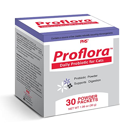 Proflora Probiotic for Cats - Healthy Digestion - Boost Immune System - Normal Bowel Function - Skin and Coat Health - Supplement for GI Tract - 30 Servings