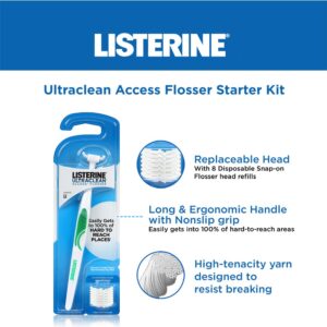 Listerine Ultraclean Access Flosser Refill Heads | Proper & Durable Oral Care & Hygiene | Effective Plaque Removal, Teeth & Gum Protection , PFAS FREE | Mint Flavor, 28 ct, 1 Pack