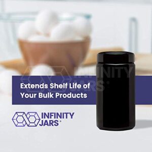 Infinity Jars 500 ml (17 fl oz) Tall Large Black Ultraviolet Glass Wide Mouth Screw Top Jar (1)