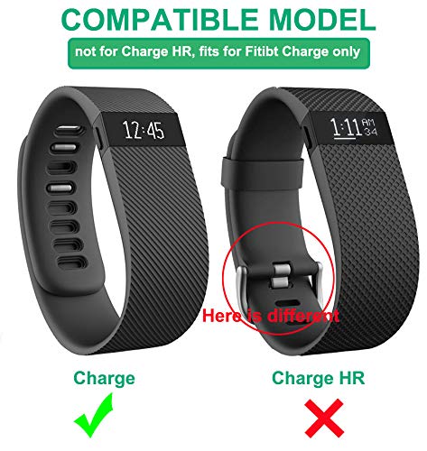 Kissmart Charger Compatible with Fitbit Charge (Not for Charge HR), Repalcement USB Charging Cable Cord for Charge Wristband