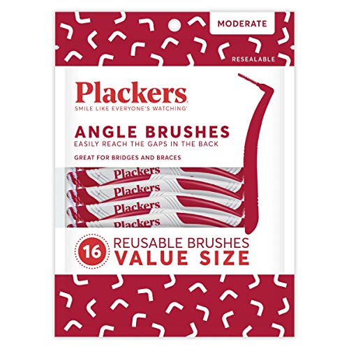 Plackers Angle Interdental Brushes Value Pack (16 Pieces)