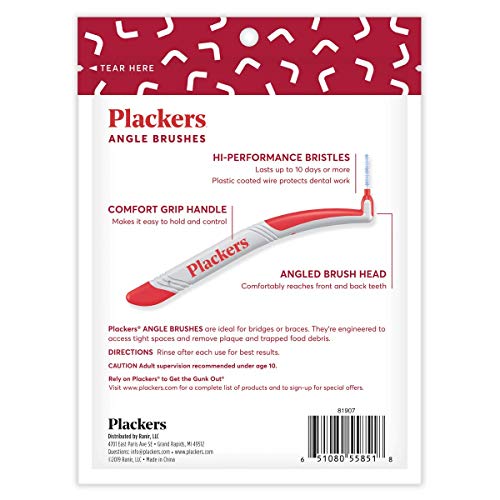 Plackers Angle Interdental Brushes Value Pack (16 Pieces)