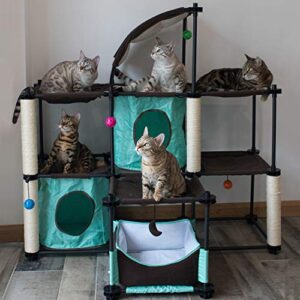 Kitty City Claw Indoor and Outdoor Mega Kit Cat Furniture, Cat Sleeper, Outdoor Kennel