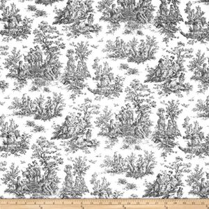 premier prints jamestown toile black, fabric by the yard