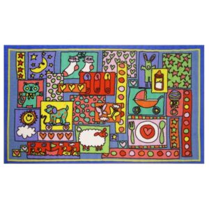 fun rugs fun time area rug, 5' x 8', multi-color