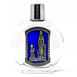 Lourdes Water from the Grotto in a Beautiful Large Bottle & Lourdes Prayer Card