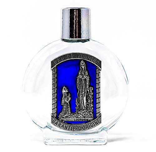 Lourdes Water from the Grotto in a Beautiful Large Bottle & Lourdes Prayer Card