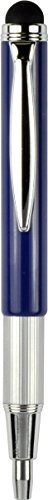 Zebra Pen StylusPen Telescopic Ballpoint Pen, Medium Point, 1.0mm, Black Ink, Grey and Navy Barrels, 2-Count