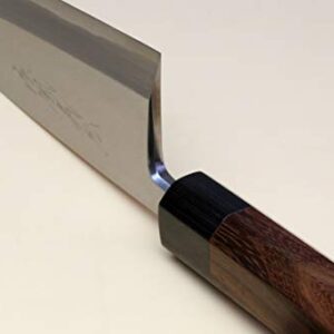 Yoshihiro Ginsanko High Carbon Stainless Steel Mizu Yaki Hongasumi Deba Japanese Fillet Chef Knife 6.5inch (165mm)