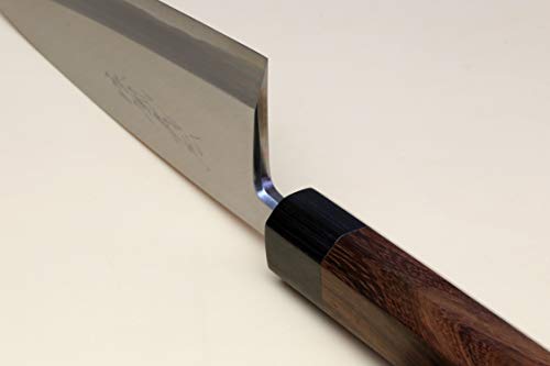 Yoshihiro Ginsanko High Carbon Stainless Steel Mizu Yaki Hongasumi Deba Japanese Fillet Chef Knife 6.5inch (165mm)