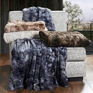 Brielle Faux Fur Oversized Throw, 50" by 70", Starling Gray