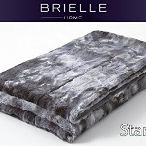 Brielle Faux Fur Oversized Throw, 50" by 70", Starling Gray