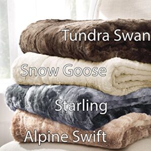 Brielle Faux Fur Oversized Throw, 50" by 70", Starling Gray