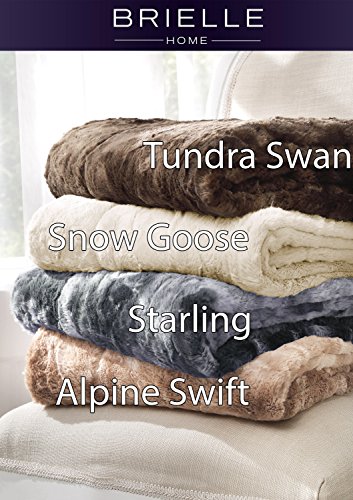 Brielle Faux Fur Oversized Throw, 50" by 70", Starling Gray