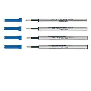 4 - cross rollerball selectip gel pen refills - blue ink