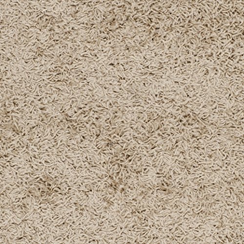 SAFAVIEH Athens Shag Collection Area Rug - 8' x 10', Beige, Non-Shedding & Easy Care, 1.5-inch Thick Ideal for High Traffic Areas in Living Room, Bedroom (SGA119G)