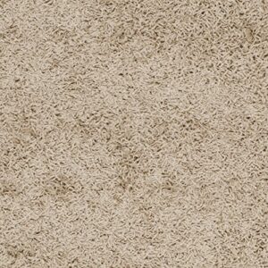 SAFAVIEH Athens Shag Collection Area Rug - 8' x 10', Beige, Non-Shedding & Easy Care, 1.5-inch Thick Ideal for High Traffic Areas in Living Room, Bedroom (SGA119G)