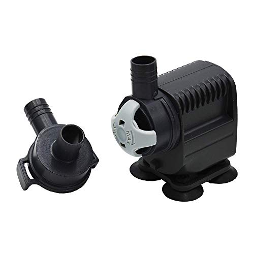 SICCE Syncra Silent NANO Multifunction 110 GPH Submersible Water Pump | Italian Made 2.8W Ultra Quiet Durable Aquarium Fish Tank, Fountian, Pond, Hydroponics, Terrarium Black | Freshwater & Saltwater