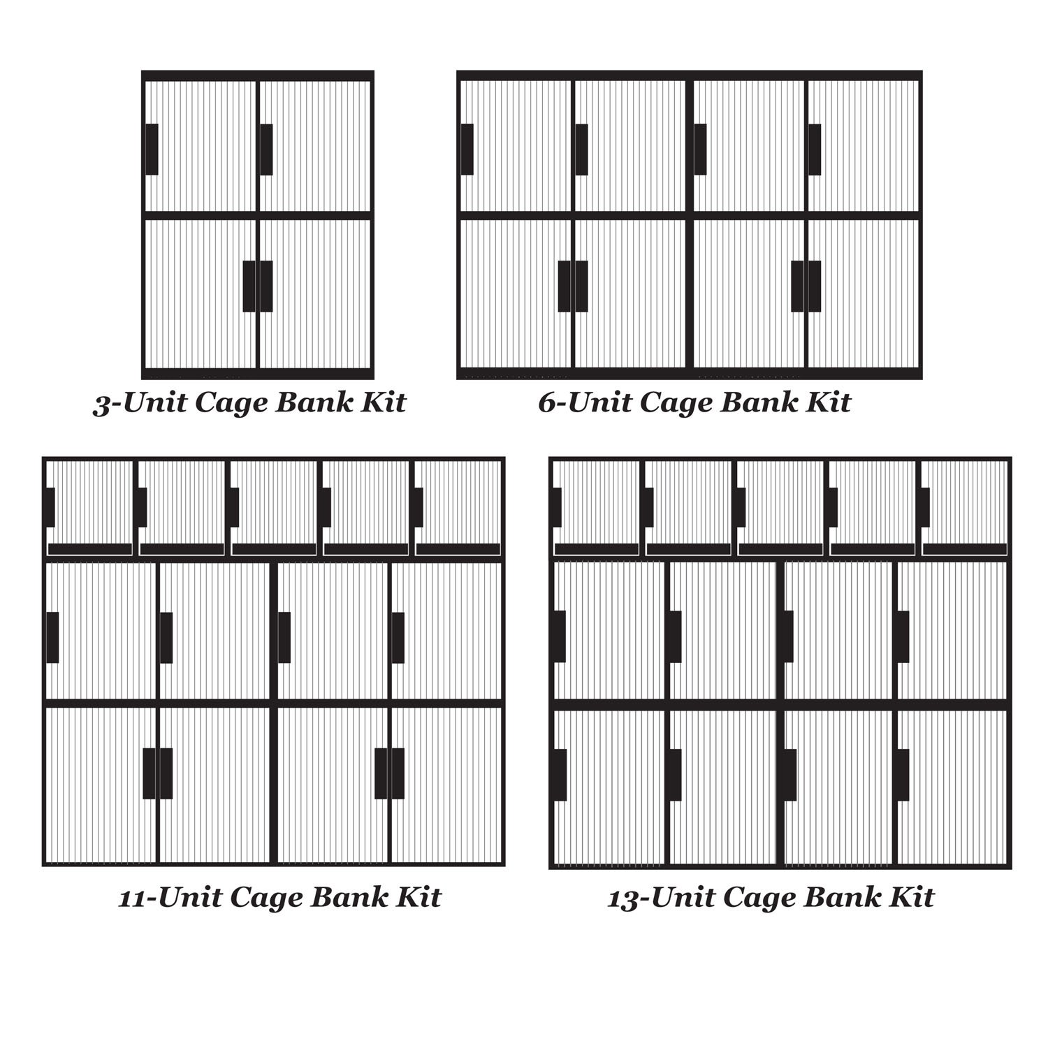 Proselect Mod Kennel Cage for Pets, 3-Unit