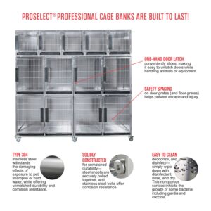 Proselect Mod Kennel Cage for Pets, 3-Unit