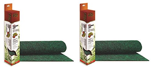 (2 Pack) Zilla Reptile Terrarium Bedding Substrate Liner, Green - 20 Gallon