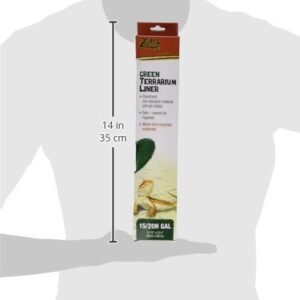 (2 Pack) Zilla Reptile Terrarium Bedding Substrate Liner, Green - 20 Gallon