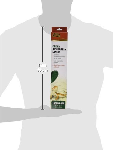 (2 Pack) Zilla Reptile Terrarium Bedding Substrate Liner, Green - 20 Gallon