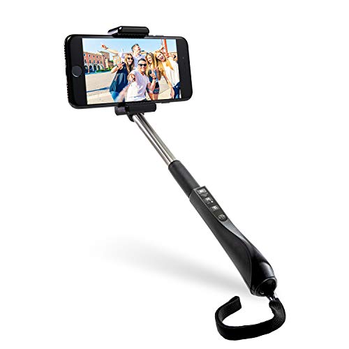 Polaroid 40 Inch Selfie Stick With Integrated Bluetooth Remote Release In Grip For IOS and Android Bluetooth Camera Devices and Digital Cameras