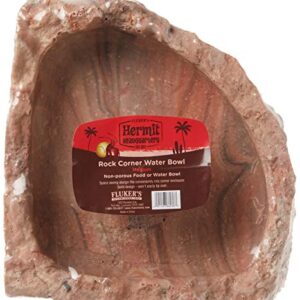 Fluker's Corner Rock Bowl, Food & Water Dish for Hermit Crabs, Medium 6"