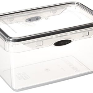 Misco PNC59RT Rectangle Press N Click Food Container, 7.4 Cup, Clear/Grey Trim