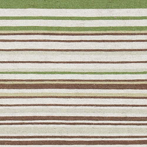 SAFAVIEH Marbella Collection Area Rug - 8' x 10', Green, Handmade Flat Weave Stripe Wool, Ideal for High Traffic Areas in Living Room, Bedroom (MRB273A)