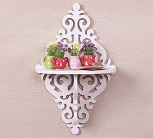 white creative wall decoration shelf carved decorative frame clapboard shelf bracket