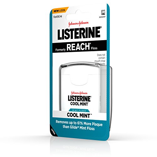 Listerine Cool Mint Interdental Floss Bundle | Effective Plaque Removal, Teeth & Gum Protection | Shred-Resistant, Fresh-Breath Feeling, PFAS Free | 55 Yards, 6 Pack