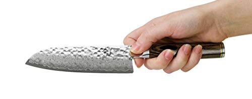 Shun TDM0727 Premier Santoku Knife, 5-1/2-Inch