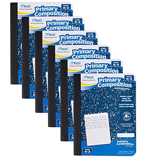 Mead Primary Composition Book, Ruled, 100 Sheets/200 Pages (09902), 6 Notebooks