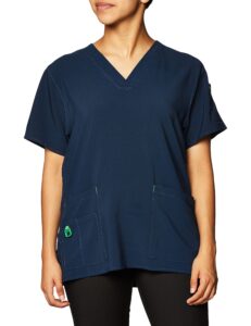 carhartt force cross-flex women’s v-neck tech top — navy, large