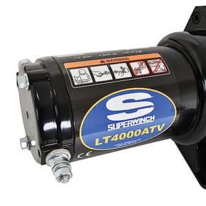 Superwinch 1140220 Black 12 VDC LT4000ATV Winch - 4000 lb. Load Capacity