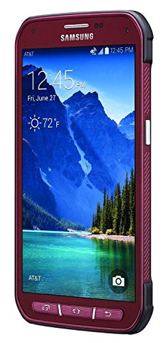 Samsung Galaxy S5 Active G870a 16GB Unlocked GSM Extremely Durable Smartphone w/ 16MP Camera - Ruby Red