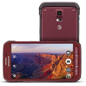 Samsung Galaxy S5 Active G870a 16GB Unlocked GSM Extremely Durable Smartphone w/ 16MP Camera - Ruby Red